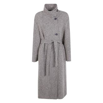 Brunello Cucinelli Belted Coats - - Coats - Damen - Grau - M