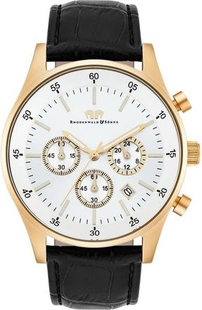 Rhodenwald & S&ouml;hne Uhren - Herren Armbanduhr Goodwill Echtleder - Gr. unisize - in Gold - f&uuml;r Damen