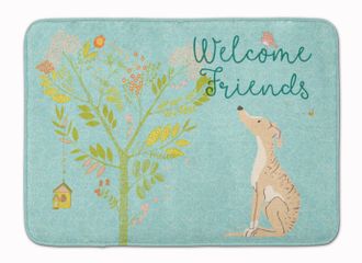 Caroline's Treasures Caroline s Treasures Welcome Friends Brindle Windhund Fußmatte, Multicolor, 19hx 27 W