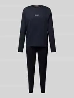 HUGO BOSS Regular Fit Pyjama-Set aus reiner Baumwolle