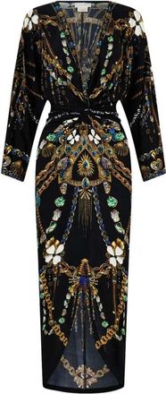 Camilla Femme, Robes, Multicolore, Taille: 36 FR Long Split Front Twist Dress