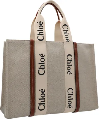 Chlo&eacute; Woody Tote Bag - Beige