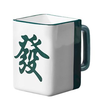 Generic Mahjong Keramik-Kaffeetasse, 400 ml, chinesischer Stil, Mahjong | Schreibtisch-Dekoration, Geschenk-Set, Neuheit Tassen f&uuml;r Frauen, M&auml;nner, Familie, F