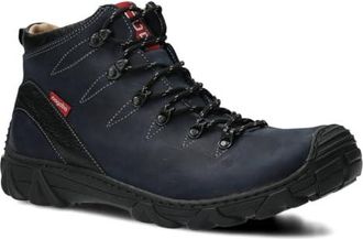 Nagaba Chaussures de randonnée Masculin - bottes Féminin, chaussures de trekking en cuir véritable, Bottes, à lacets, bottines Masculin - modèle 403 - bleu m