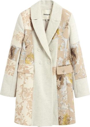 Desigual Femme, Manteaux, Beige, Taille: 40 FR Coat_Joya