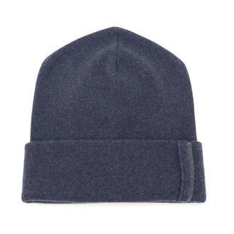 Brunello Cucinelli Kaschmir-M&uuml;tze mit Monili - - Accessories - unisex - Blau - M