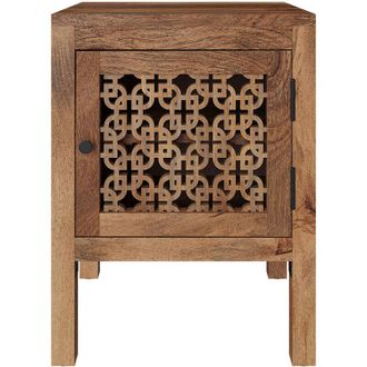 Rendez-Vous D&eacute;co Rendez-vous D&eacute;co - Table de chevet ajour&eacute;e en bois de manguier - jaya