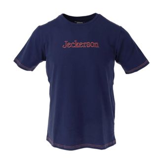 Jeckerson Blau bedrucktes Slim Fit Tee - - Tops - Herren - Blau - L