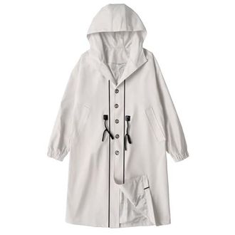 Generic Manteau Homme Hiver Long,Manteau &agrave; capuche mi-long surdimensionn&eacute; pour lautomne veste trench-coat d&eacute;contract&eacute;e et &eacute;l&eacute;gante sans caprice ni m&eacute;lange tot