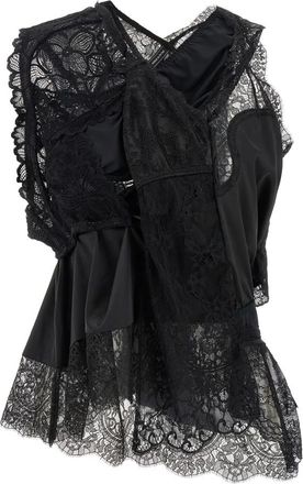 Junya Watanabe Femme, Tops, Noir, Taille: 40 FR W-Name Drape Top