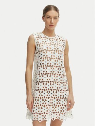 Michael Kors Sommerkleid MS683CWKNE Wei&szlig; Slim Fit