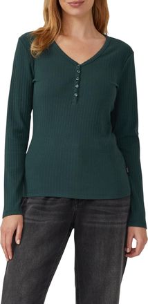 s.Oliver Damen T-Shirt Langarm 2170091 Blue Green 44