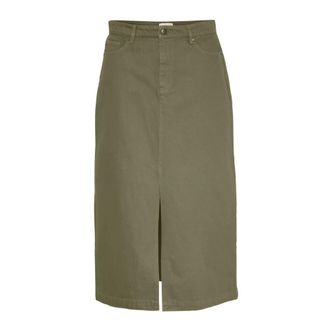 Saint Tropez IluSZ Denim Skirt - Femme - Jupes - Vert - Taille: 40 FR