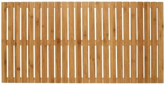 WENKO Badematte, Podest aus Bambusholz bambusa, 100 x 50 cm, nat&uuml;rliche Farbe