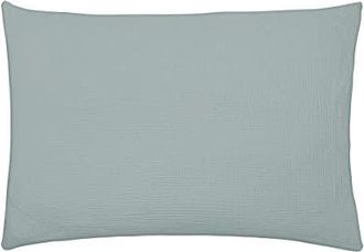 Essix Kissenhülle aus gewaschener Baumwolle Gaze Zärtlichkeit Seladonblau 50 x 75 cm Essix