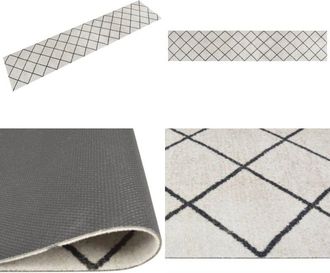 vidaXL Vidaxl - Küchenteppich Waschbar Quadrat 60x300 cm Samt - Küchenläufer - Samt - pvc - Rutschfest - Maschinenwäsche - Home & Living
