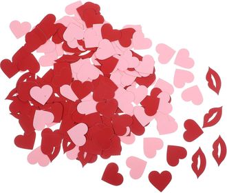 Soimiss 200 St&uuml;ck Hochzeitskonfetti Lippen und Herzform Rotes Papierkonfetti f&uuml;r Valentinstag und Partydekoration Romantisches Tischkonfetti f&uuml;r Feierlichkeit