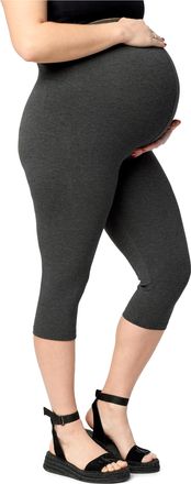 Merry Style Gro&szlig;e Gr&ouml;&szlig;en Damen 3/4 Umstandsleggings aus Baumwolle MS10-464 (DunkelMelange, 3XL)