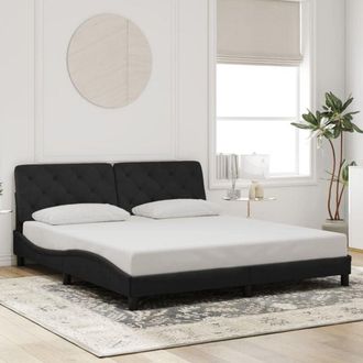 vidaXL Cadre de lit sans matelas noir 180x200 cm velours Vidaxl