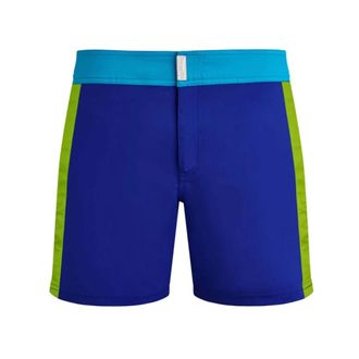 Vilebrequin Homme, Maillots de bain, Bleu, Taille: 2XL Merle Color Block Swim Trunks