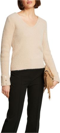 Morgan Pullover mit V-Ausschnitt, Langarm, Braun, Gr&ouml;&szlig;e L