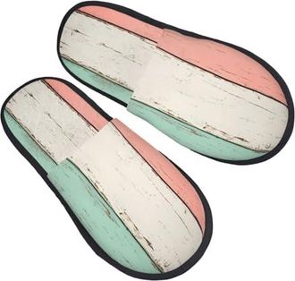 Generic Pantoufle Motif De Bois Dur Chaussures Doux Hiver Chaussons Pour Chambre Unisex Homme L
