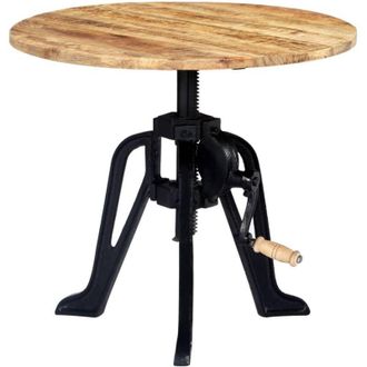 vidaXL Vidaxl - Table dappoint 60x(46-63) cm Bois de manguier massif et fonte