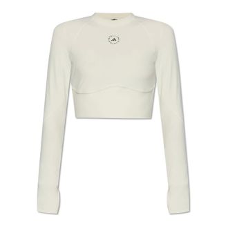 adidas by Stella McCartney Femme, Sport, Beige, Taille: 42 FR Haut dentraînement à manches longues
