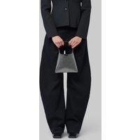 Alaia Black Denim Round Pants