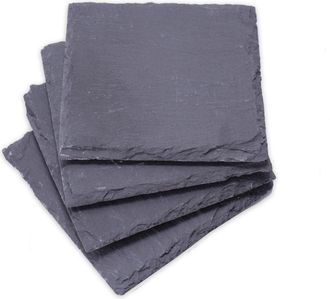 Alpina 4er Schiefer Untersetzer Set Tischdeko Raclette Pfännchen Schick