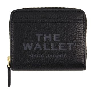 Marc Jacobs Womens Compact Leather Wallet Black Cowhide