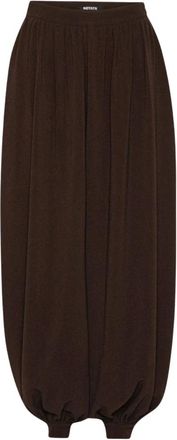 Rotate Rotate Birger Christensen, Femme, Pantalons, Brun, Taille: 38 FR Balloon Pleated Pants