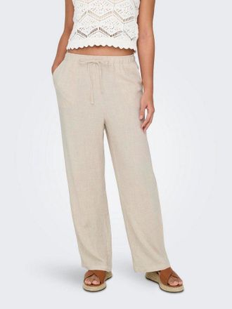 Only Schlupfhose ONLSIESTA MW PULL-UP LINEN BL PNT NOOS Sommerhose mit Leinen