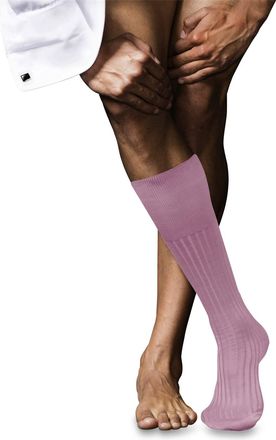 Falke Herren Kniestrümpfe No. 13 M Kh Baumwolle lang einfarbig 1 Paar, Rosa Light 8276, 43-44