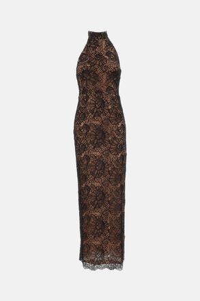 Rotate Kleid Aus Spitze Mit Hohem Kragen