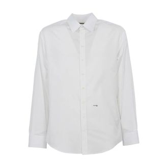 Dsquared2 Wei&szlig;e Baumwoll Langarmhemd - - Shirts - Herren - Wei&szlig; - L