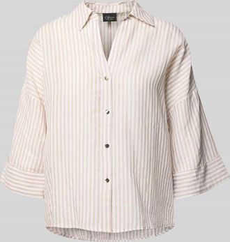 s.Oliver Black Label Regular Fit Langarmbluse aus Leinen-Baumwoll-Mix