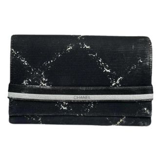 Chanel Pre-owned Cotton Wallet - - Pre-owned - Damen - Schwarzk - ONE SIZE