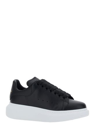 Alexander McQueen Womens Sneakers Black Leather Calf Trainers