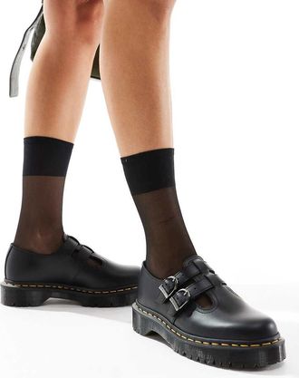 Dr. Martens Dr. Martens - 8065 Bex - Mary-Jane-Schuhe aus glattem Leder in Schwarz