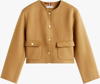Tommy Hilfiger Veste unie en laine m&eacute;lang&eacute;e