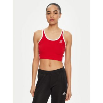 adidas Top adicolor 3-Stripes JD4615 Rot Slim Fit