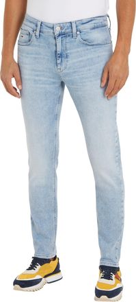 Tommy Jeans Herren Jeans Slim Tapered Fit, Blau (Denim Light), 28W/30L