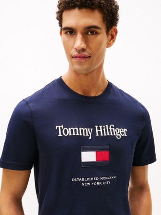 Tommy Hilfiger T-Shirt TOMMY EMBRO FLAG mit Logostickerei, Jersey, normale Passform