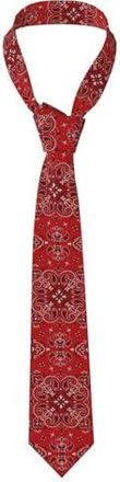 Generic Cravate Bandana Pai-Sley Boho Rouge Fine Cravates &Eacute;troit Cravates Homme Pour Affaires L&Eacute;cole Mariage