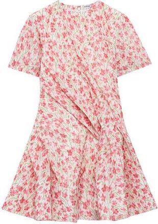 Loewe Robe courte torsad&eacute;e &agrave; fleurs en soie m&eacute;lng&eacute;e