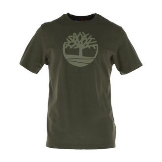 Timberland Homme, Tops, Vert, Taille: S T-shirt imprim&eacute; en coton &agrave; col rond
