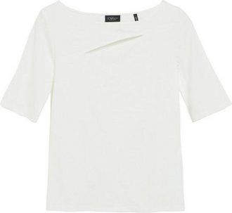 s.Oliver Kurzarmshirt T-Shirt Jersey-T-Shirt im Slim Fit mit Cut-out