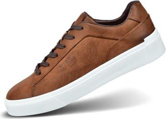 Bugatti Homme Zeitlose Sneaker F&uuml;r Einen Vielseitigen, Sportlich-eleganten Look Chaussures Basses &agrave; Lacets, Cognac, 46 EU