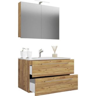 ebuy24 Ebuy24 - Meuble bogue, lavage Badinos h. 111 x l. 80 x p. 46 cm Jardin d&eacute;tanch&eacute;it&eacute;